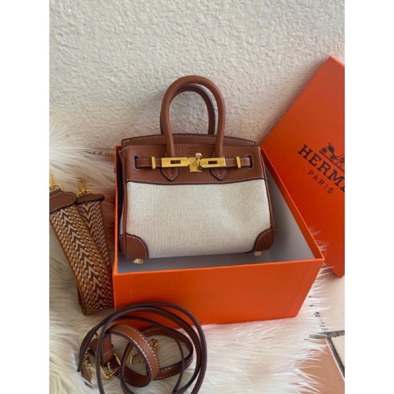 Jual TAS HB KANVAS AMAZON MINI GHW FREE BOX | Shopee Indonesia