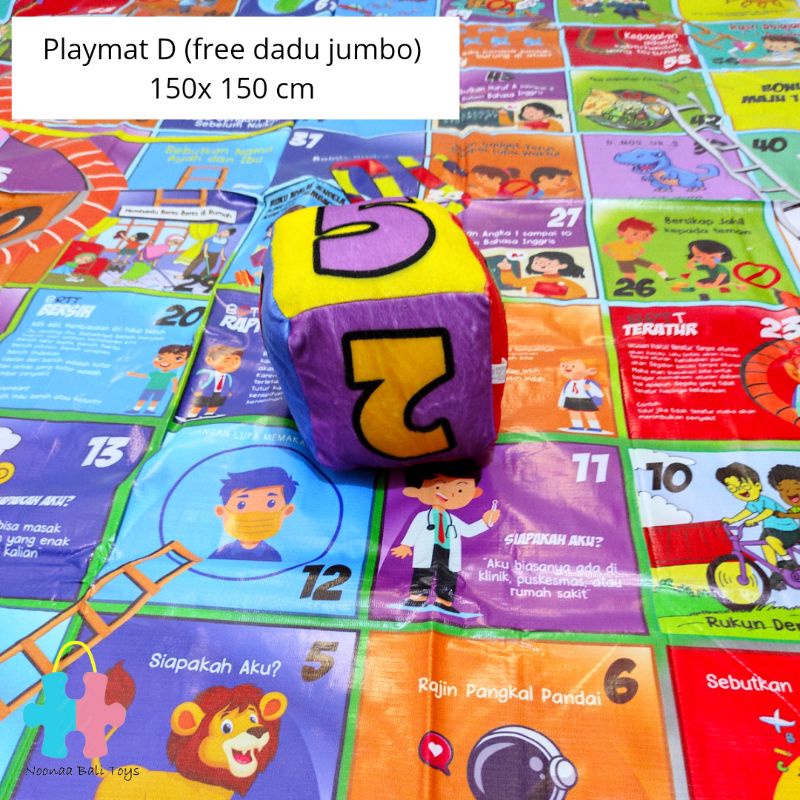 Jual Sensory Playmat Mainan Sensory Engklek Tapak Gunung Ular Tangga ...