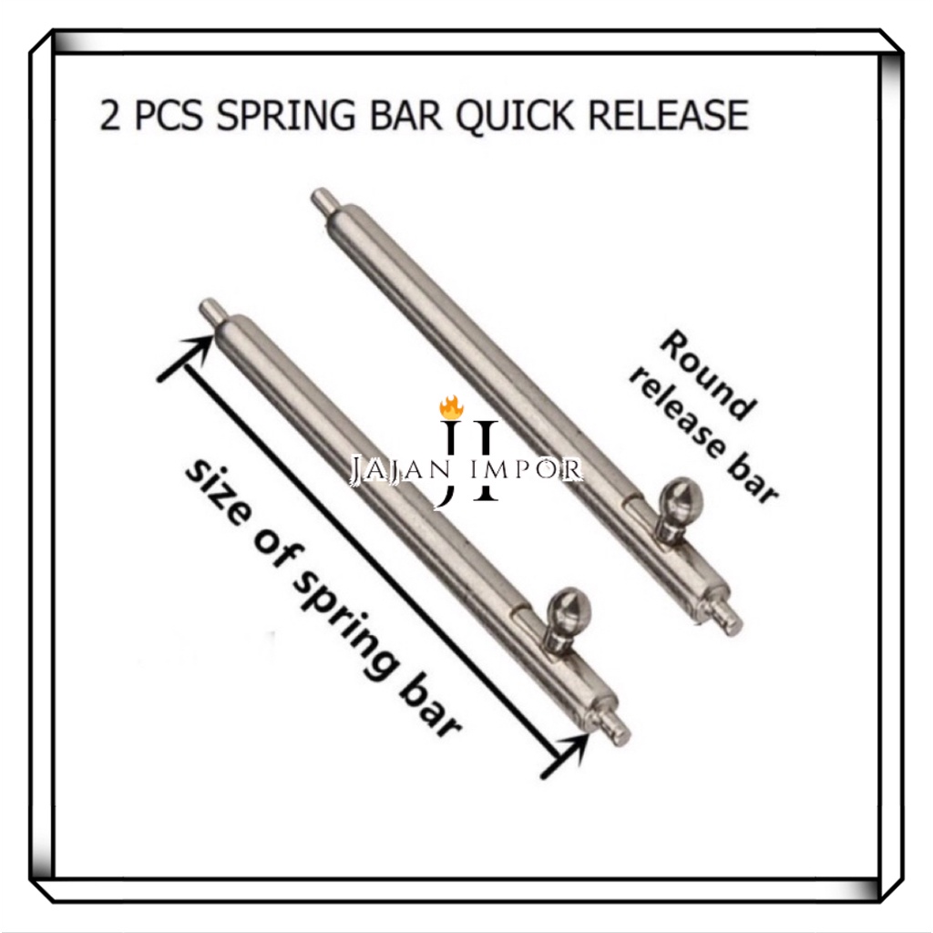 Jual Spring bar Steel pin besi pengait strap jam tangan 16mm 18mm 20mm ...
