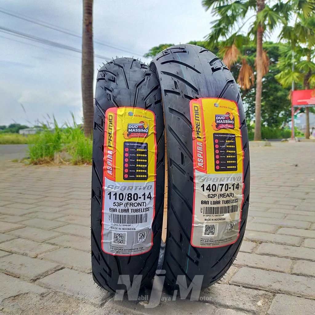 Jual Ban Luar Motor AEROX 110/80-14 Dan 140/70-14 ASPIRA PREMIO SPORTIVO Sepasang Ring 14 ...
