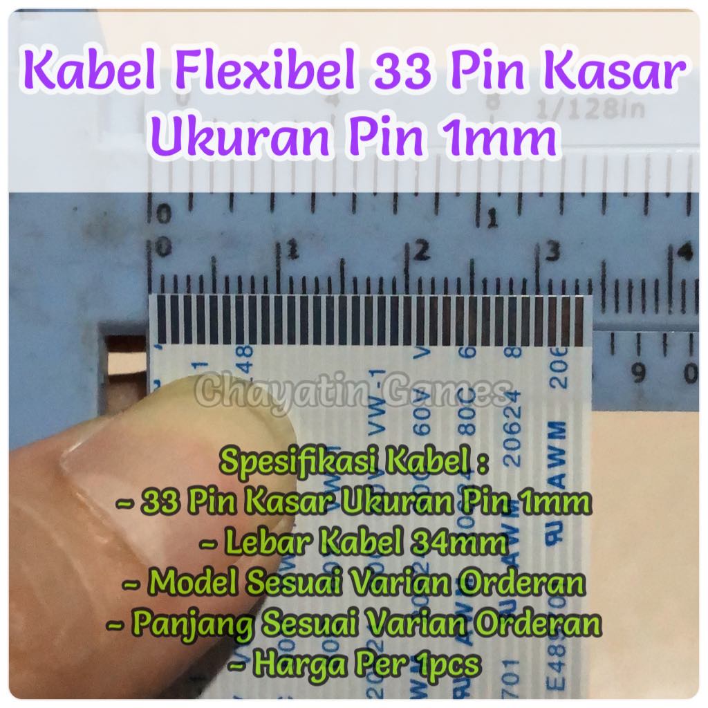Jual Kabel Flexibel 33 Pin Kasar Model & Panjang Varian Ukuran Pin 1mm ...