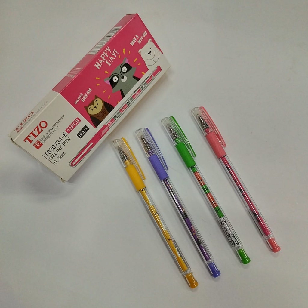 Jual Ballpoint TIZO Pulpen Gel TG30734-E ( 1 Pak isi 12 Pcs ) | Shopee ...