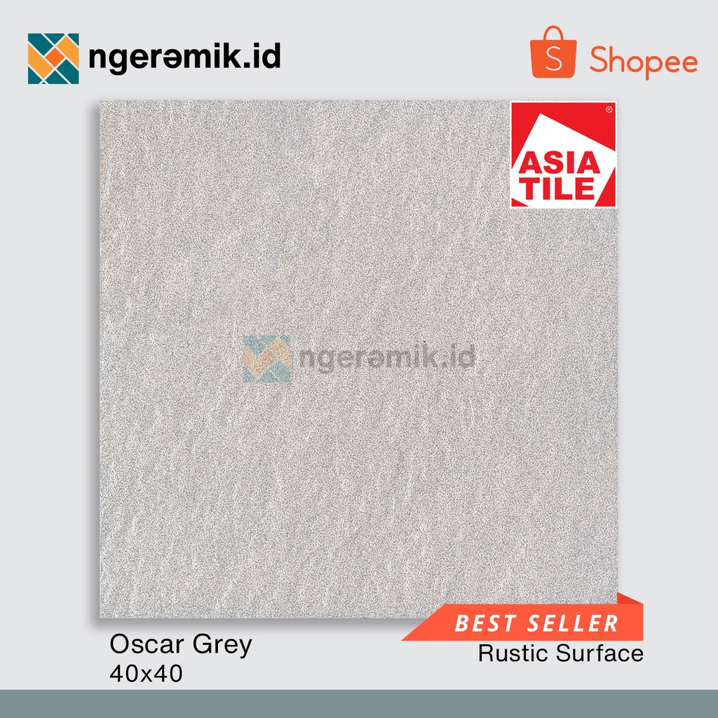 Jual Keramik Lantai Kasar 40x40 Asia Tile Oscar Grey Black 40x40 ...