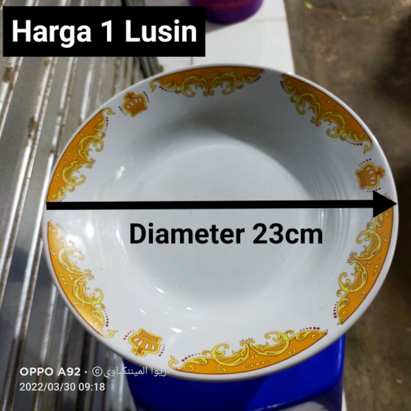 Jual piring makan keramik piring hajatan piring prasmanan MAHKOTA ...