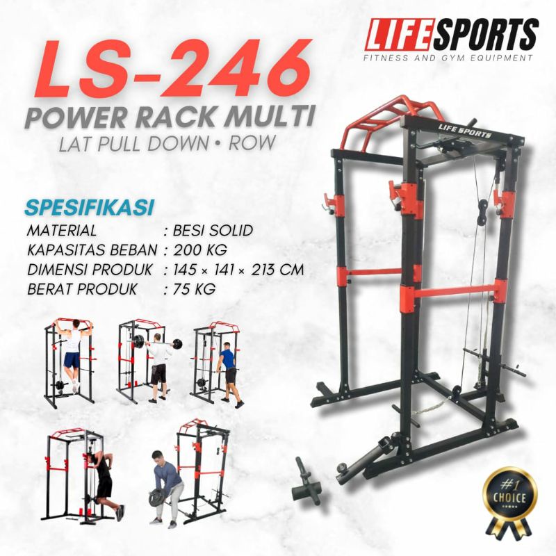 Jual POWER RACK LAT PULLDOWN PLUS T BARROW | Shopee Indonesia