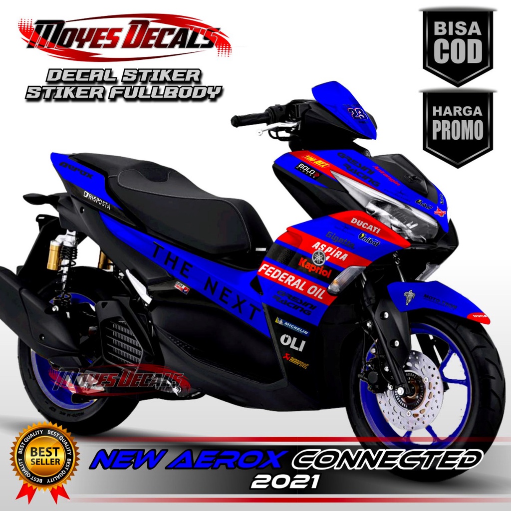Jual Decal Full Body All New Aerox 155 Connected Stiker Motor New Aerox ...