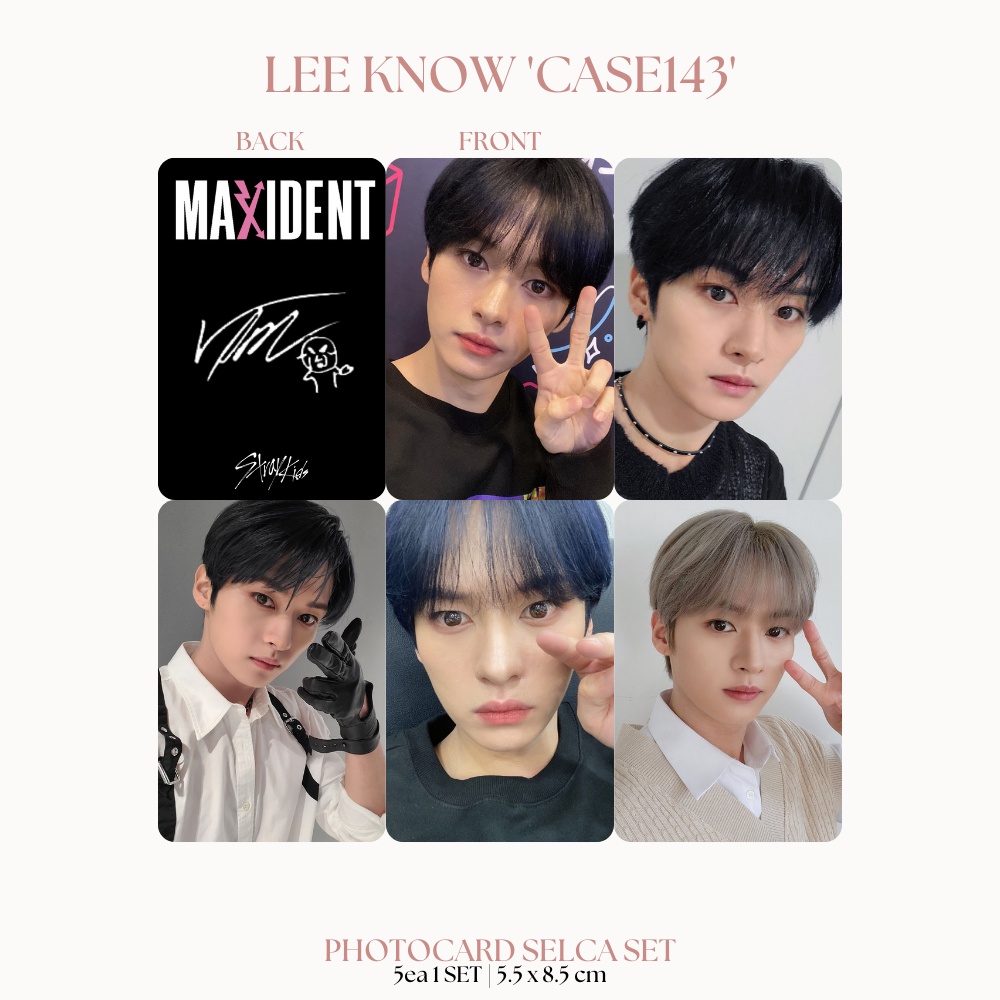 Jual PHOTOCARD STRAY KIDS SELCA MAXIDENT CASE 143 2SISI (ISI 5 PCS + LAMINASI 2 SISI) TANDA ...