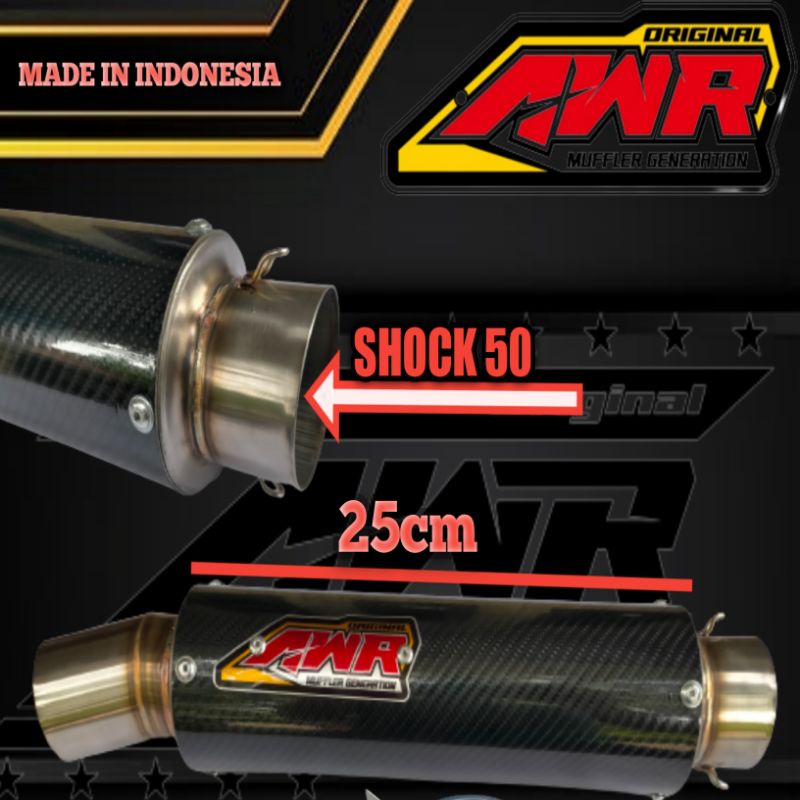Jual slincer/Slencer/knalpot racing original AWR Inlet 50/30bebas ...