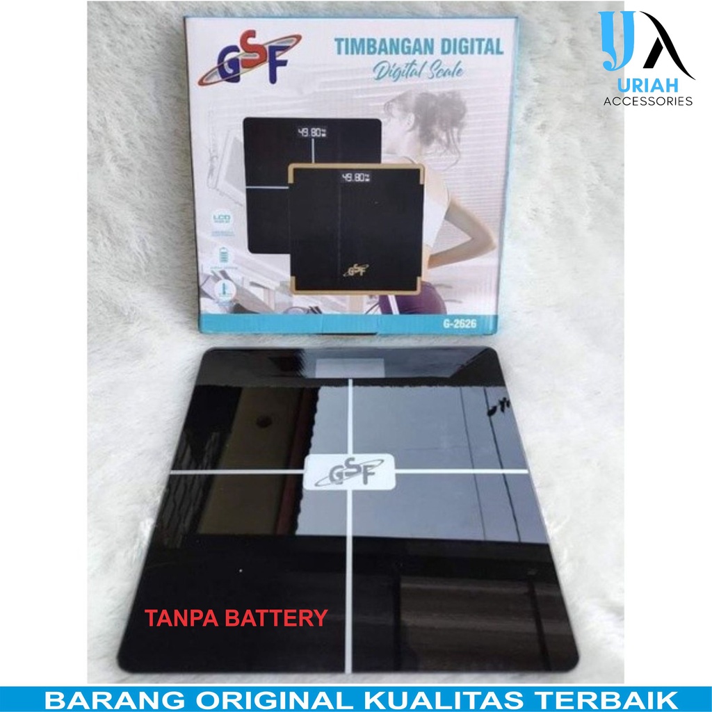 Jual TIMBANGAN BADAN DIGITAL GSF POLOS HITAM TANPA BATTERY | Shopee ...