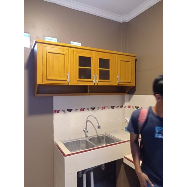 Jual kabinet atas kitchenset // lemari dapur // rak dapur // rak piring ...