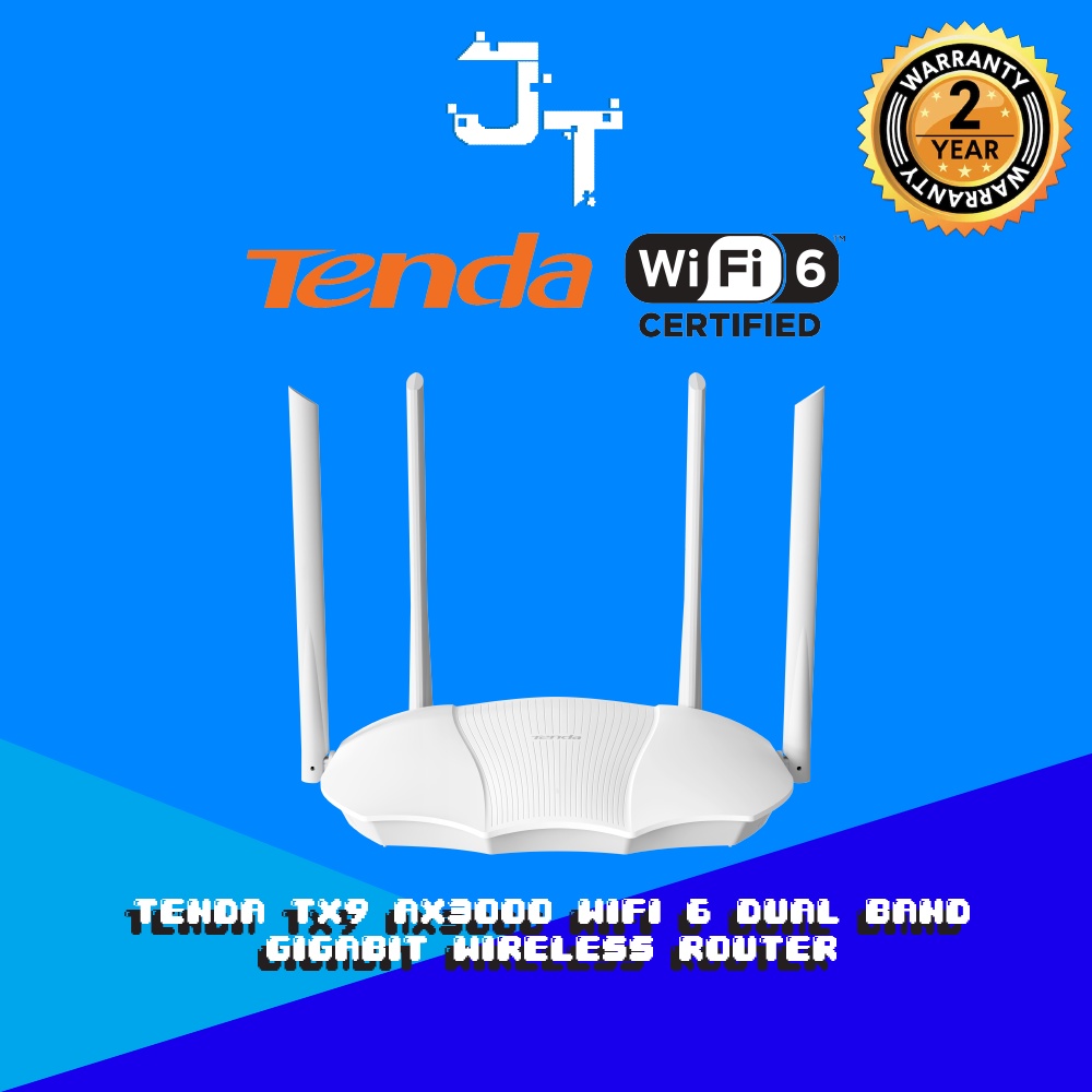 Jual Tenda TX9 AX3000 WiFi 6 Dual Band Gigabit Wireless Router | Shopee ...