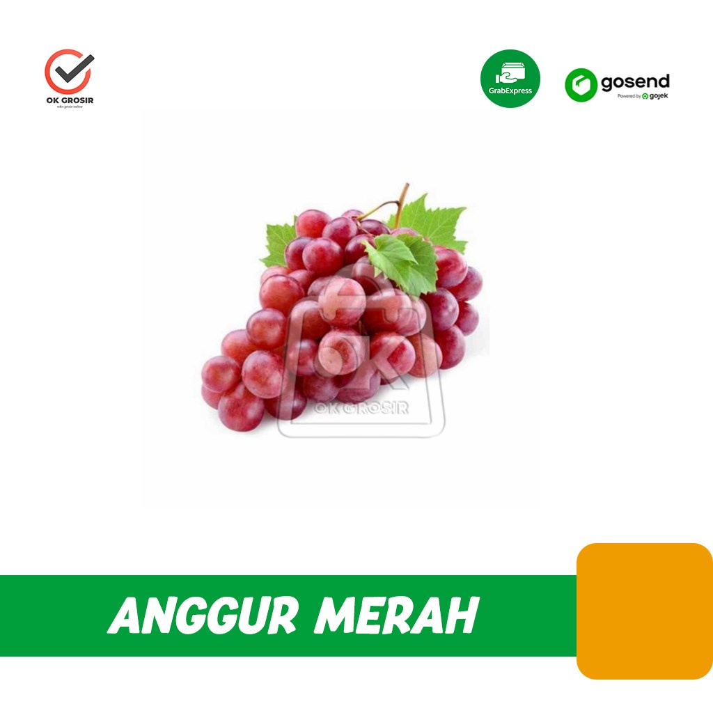 Jual Anggur Red Globe Grapes USA Premium Manis (KHUSUS INSTANT ...