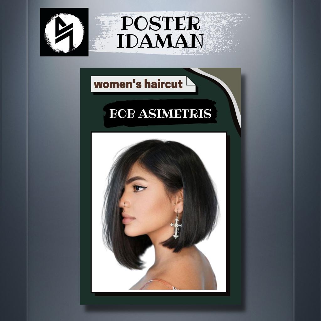 Jual " j-1" POSTER IDAMAN - poster kayu salon model rambut wanita ...