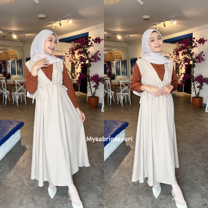 Jual QILA DRESS by SABRINA - GAMIS OVERALL POLOS KOREAN STYLE SLEVELESS ...