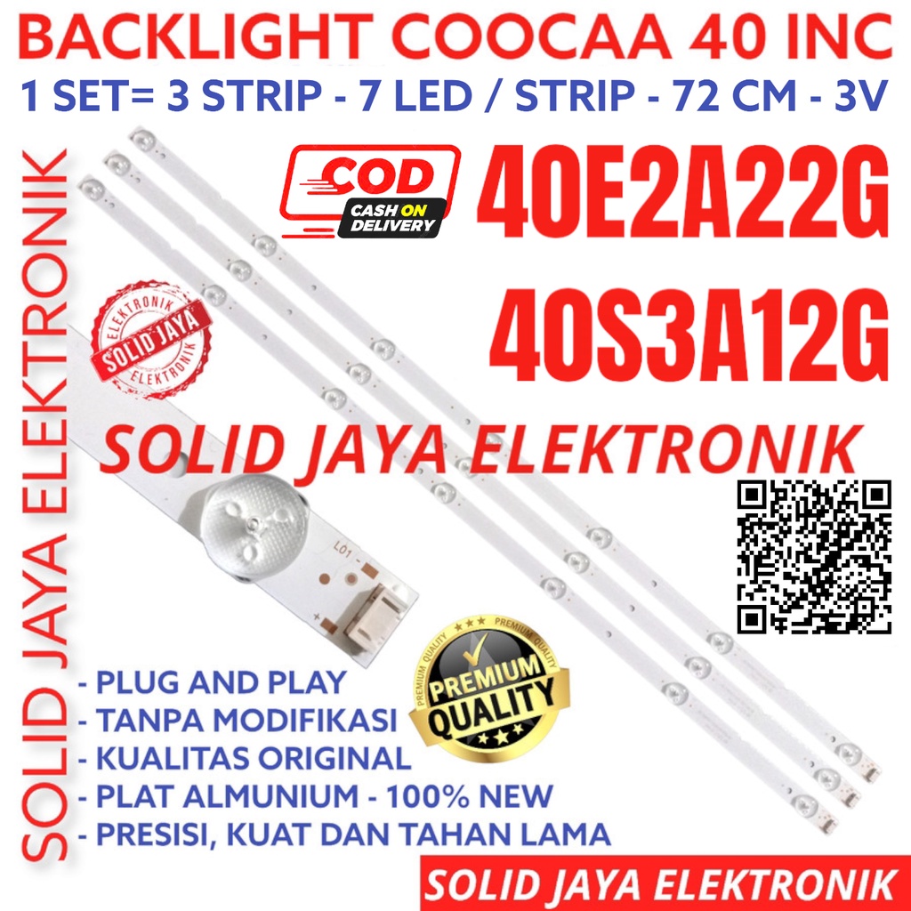 Jual BACKLIGHT TV LED COOCAA 40 INC 40E2A22G 40S3A12G 40E2A22 40S3A12 ...