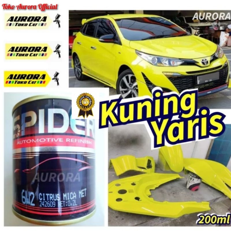 Jual Cat Kuning Honda Yaris SPIDER Citrus Mica Metallic Cat Kuning ...