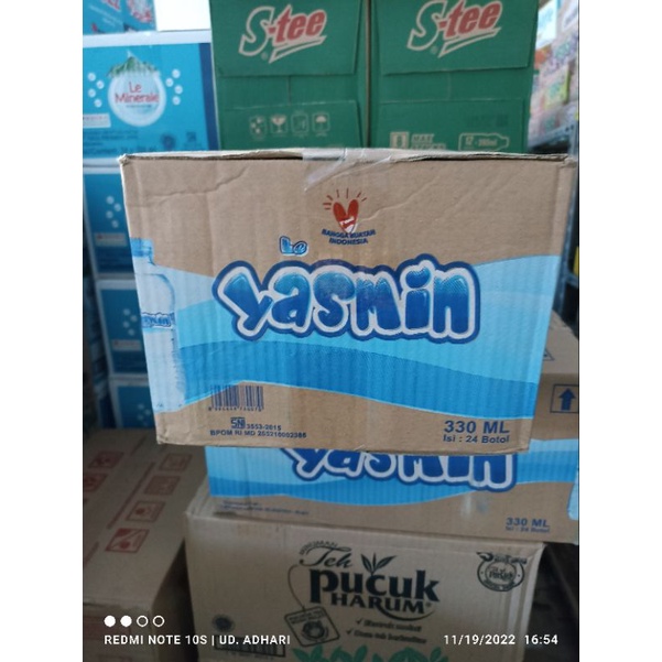 Jual Air Minum Dalam Kemasan Botol Yasmin 330 ML - 1 dus isi 24 Botol ...