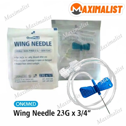 Jual Scalp Vein Set Wing Needle - Wing Kupu Kupu Needle - Wing Needle 23G/25G/27G - Jarum ...