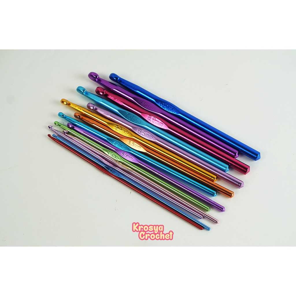 Jual Hakpen Hook Aluminium Jarum Crochet Rajut Besi Hooks | Shopee ...