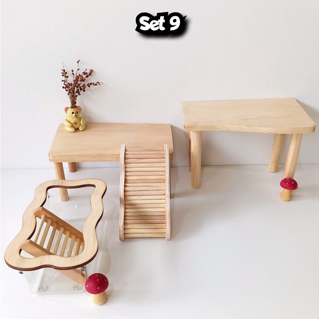 Jual Set Perlengkapan Dekorasi Kandang Meja Platform Tangga Jembatan ...