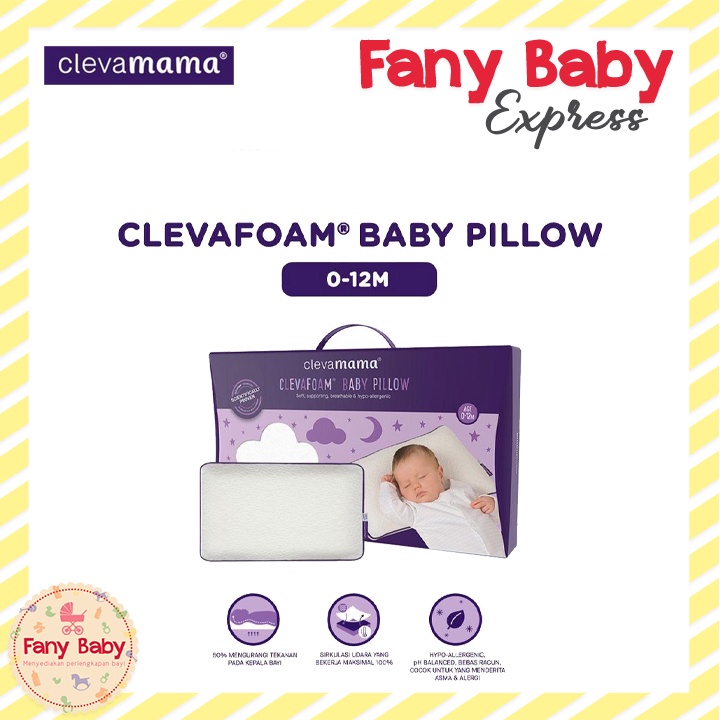 Jual CLEVAMAMA 2019 CLEVAFOAM BABY PILLOW | Shopee Indonesia