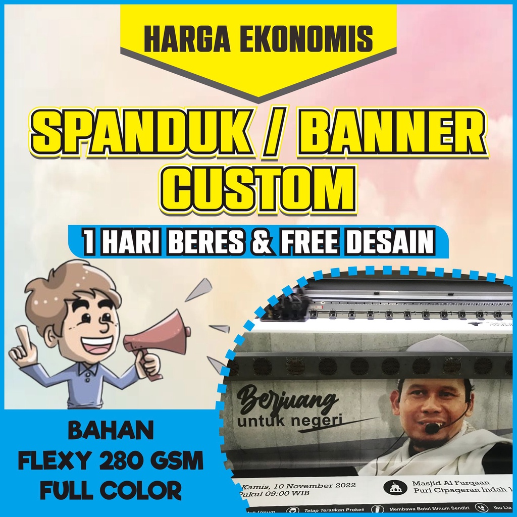 Jual [custom] BANNER - SPANDUK TERMURAH FREE DESAIN!!! | Shopee Indonesia
