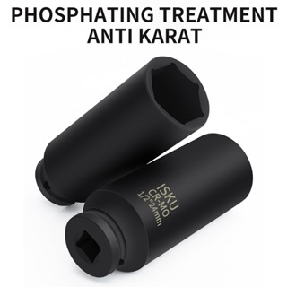 Jual ISKU Kunci Socket Extention Impact 10pcs Bahan Cr-Mo Panjang Mata Sock Impact 1/2‘’ 6pt 10 ...