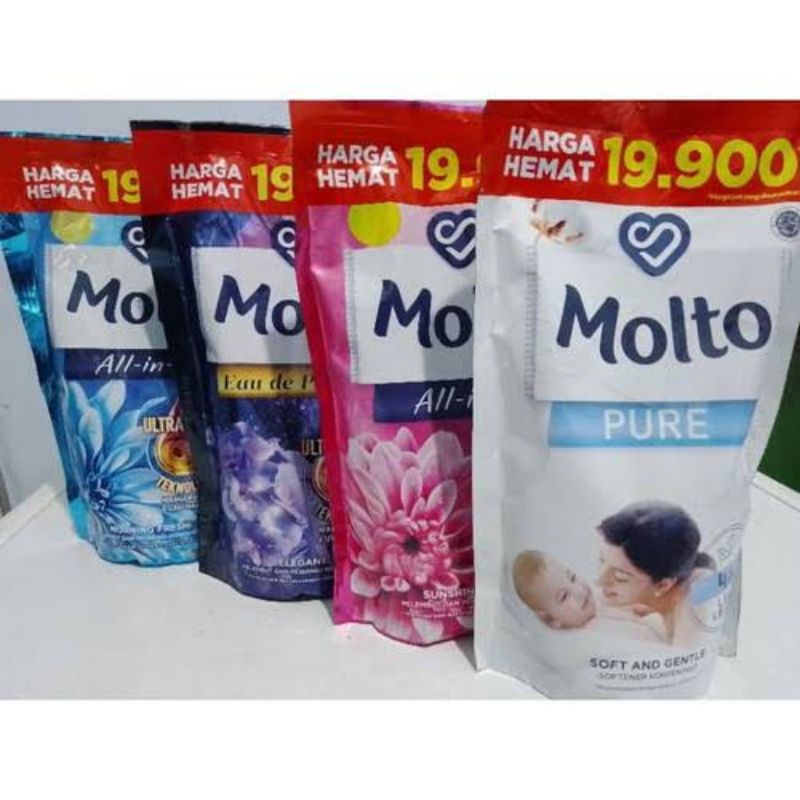 Jual Molto eau de parfum 650ml pure all in 1 softener pakaian | Shopee ...