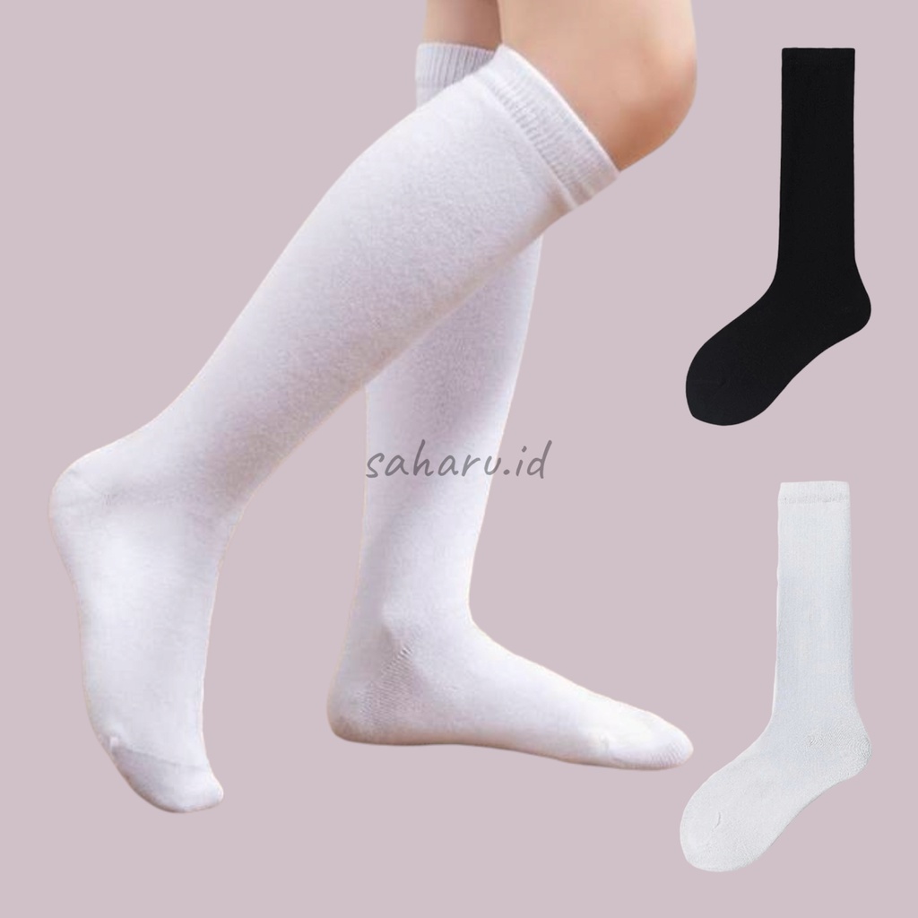 Jual Kaos kaki putih polos panjang selutut kaos kaki paskibra muslimah ...