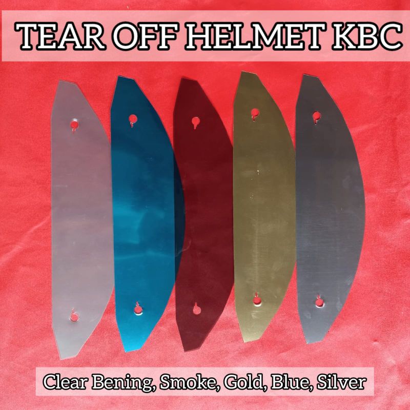 Jual TEAR OFF HELM KBC RSV IRIDIUM SILVER GOLD BLUE SMOKE BENING ...