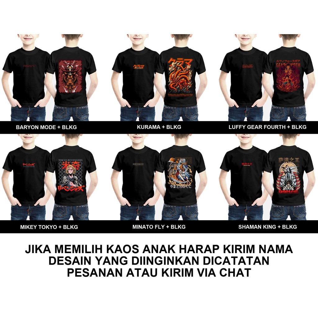 Jual Kaos Anime Manga Baryon Mode Naruto Kurama Minato Kaos Luffy Gear ...
