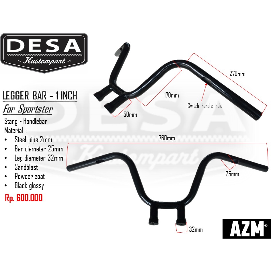 Jual Stang Custom Stang Motor Stang Harley HD Stang Sportster Legger ...
