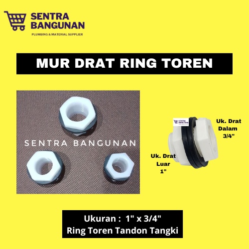 Jual MUR DRAT RING TOREN TANDON TANGKI - 1 x 3/4” | Shopee Indonesia