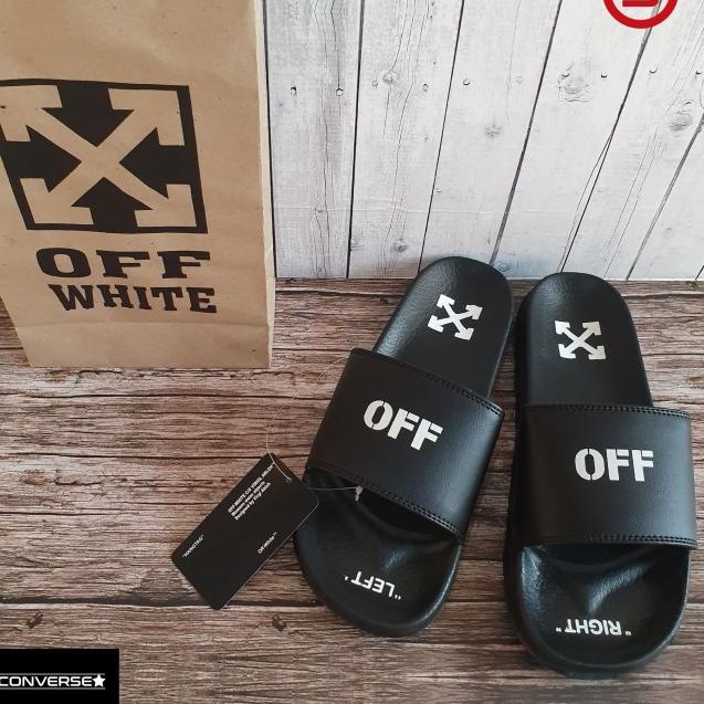 Jual Sandal Off White Slides Diagonal Spray Industrial Logo Virgil ...