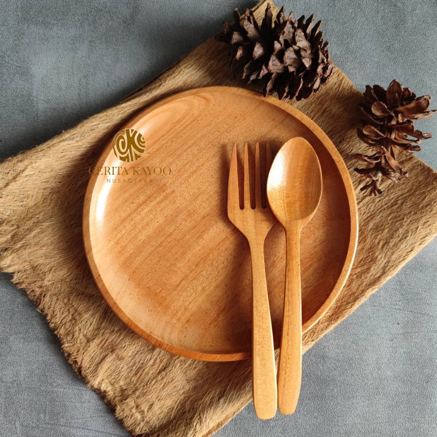 Jual Piring Kayu | Piring Makan Kayu | Piring Makan Mahoni | Piring ...