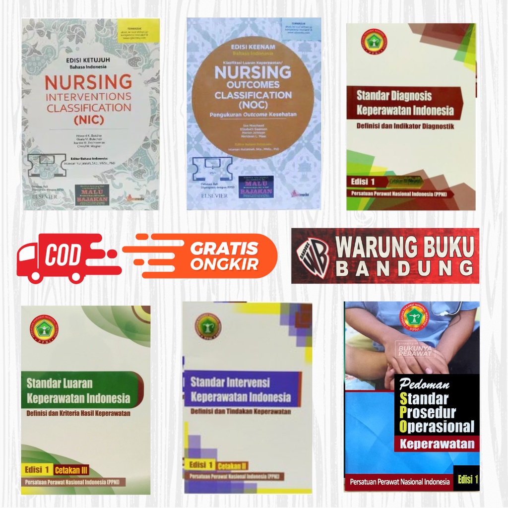 Jual PAKET 6 BUKU WAJIB KEPERAWATAN NIC NOC DAN PPNI - TOTAL 6 BUKU | Shopee Indonesia
