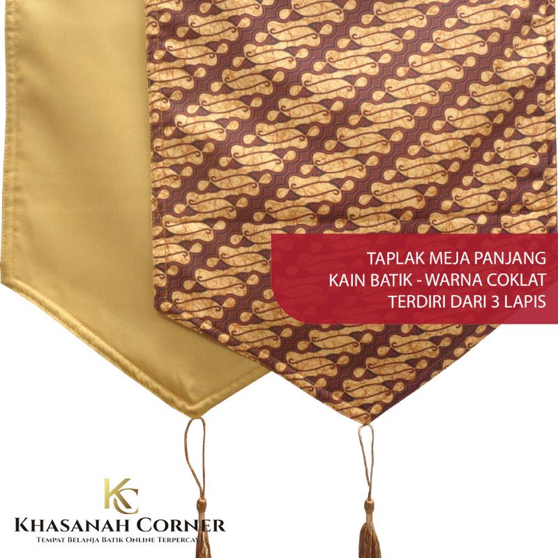 Jual Taplak Meja Panjang 218x28 cm Runner Table Cover Persegi Kain ...