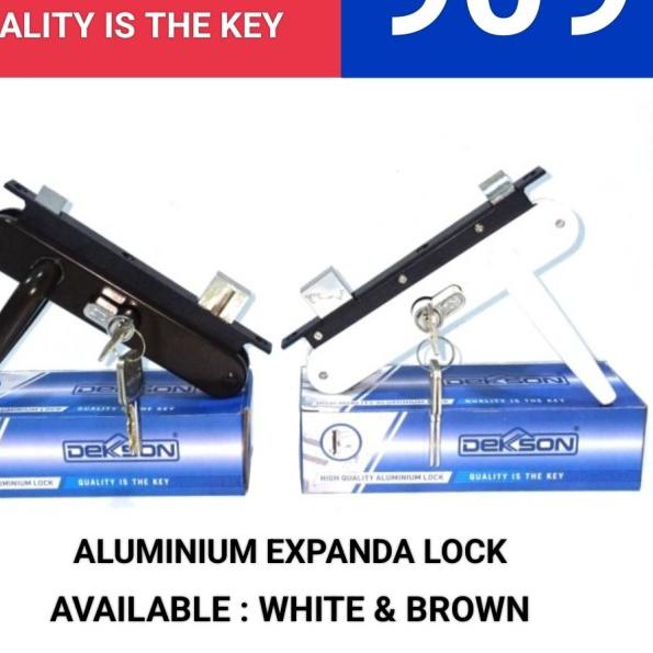 Jual DEKKSON LOCK 909(Kunci untuk pintu aluminium expanda)White/Putih ...