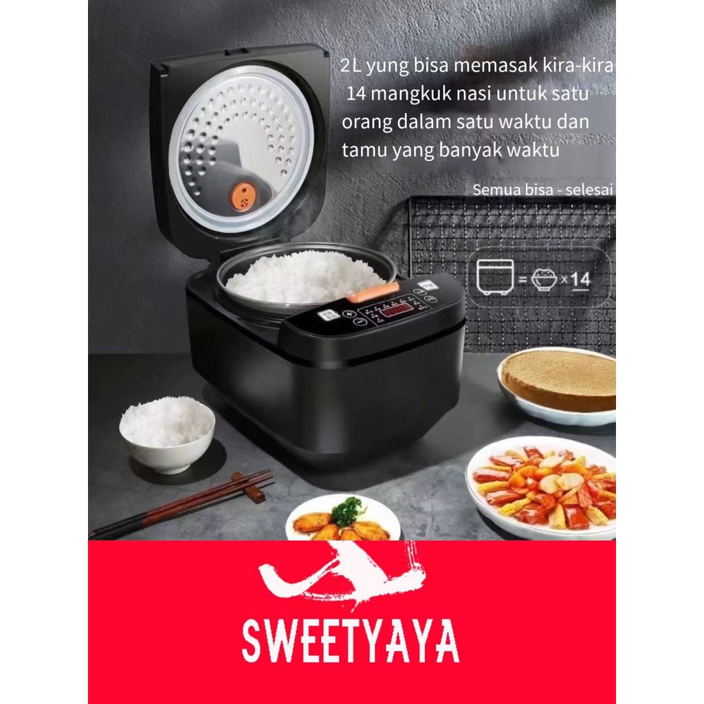 Jual Hitam 2L Smart Multifungsi Rice Cooker Penanak Nasi Digital Lapisan | Shopee Indonesia