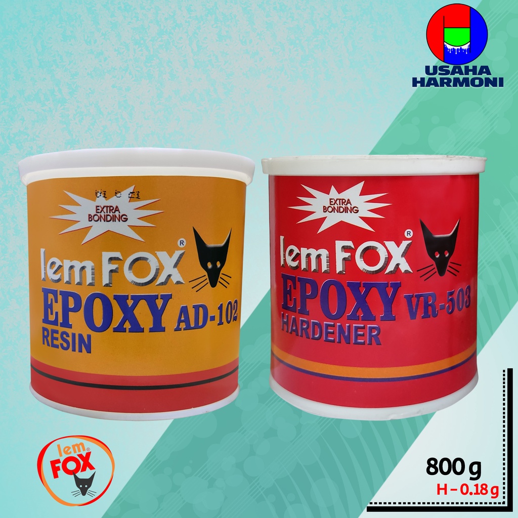 Jual Lem Epoxy Fox | Ukuran : 1 Kg | Shopee Indonesia
