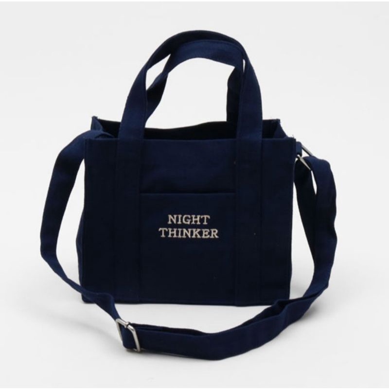 Jual Mini Ecobag Tas Daiso Night Thinker Navy | Shopee Indonesia