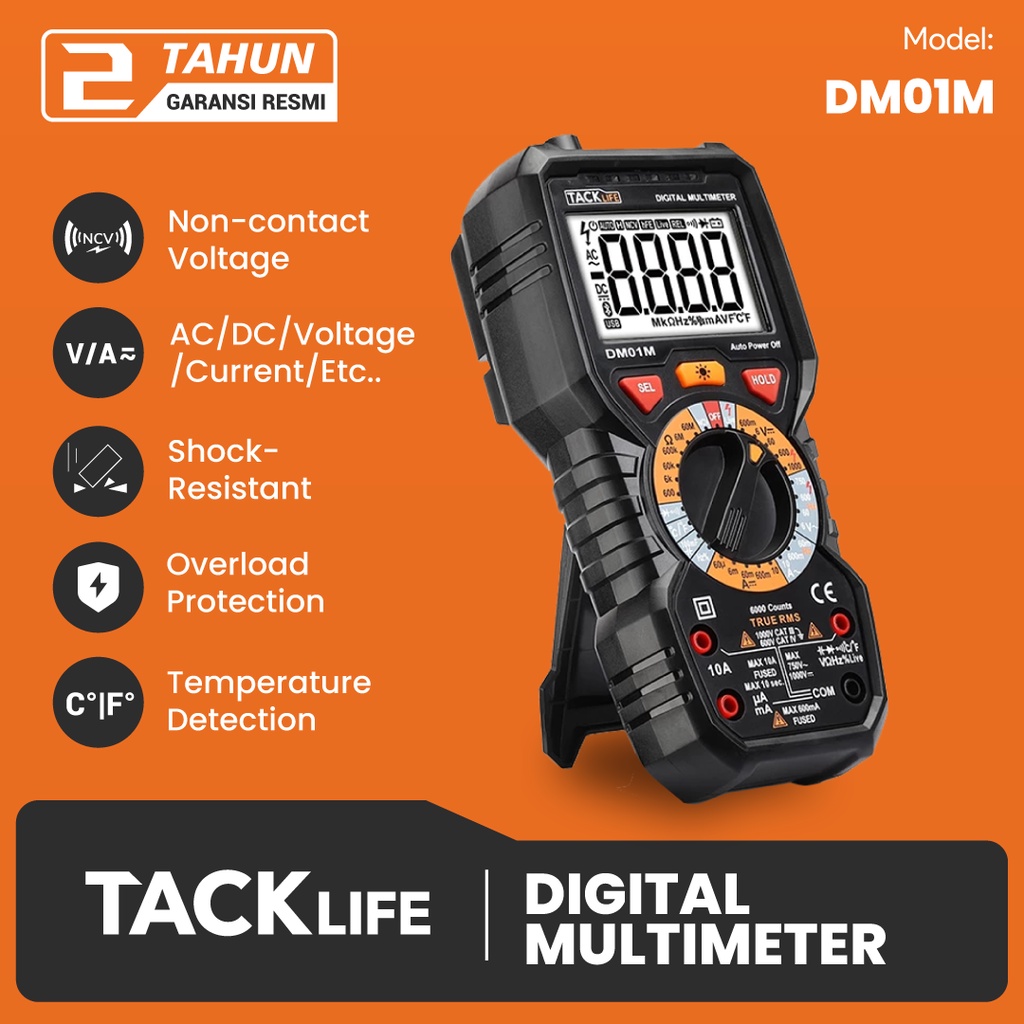 Jual TACKLIFE DIGITAL MULTIMETER DM01M With NCV - 501570 | Shopee Indonesia