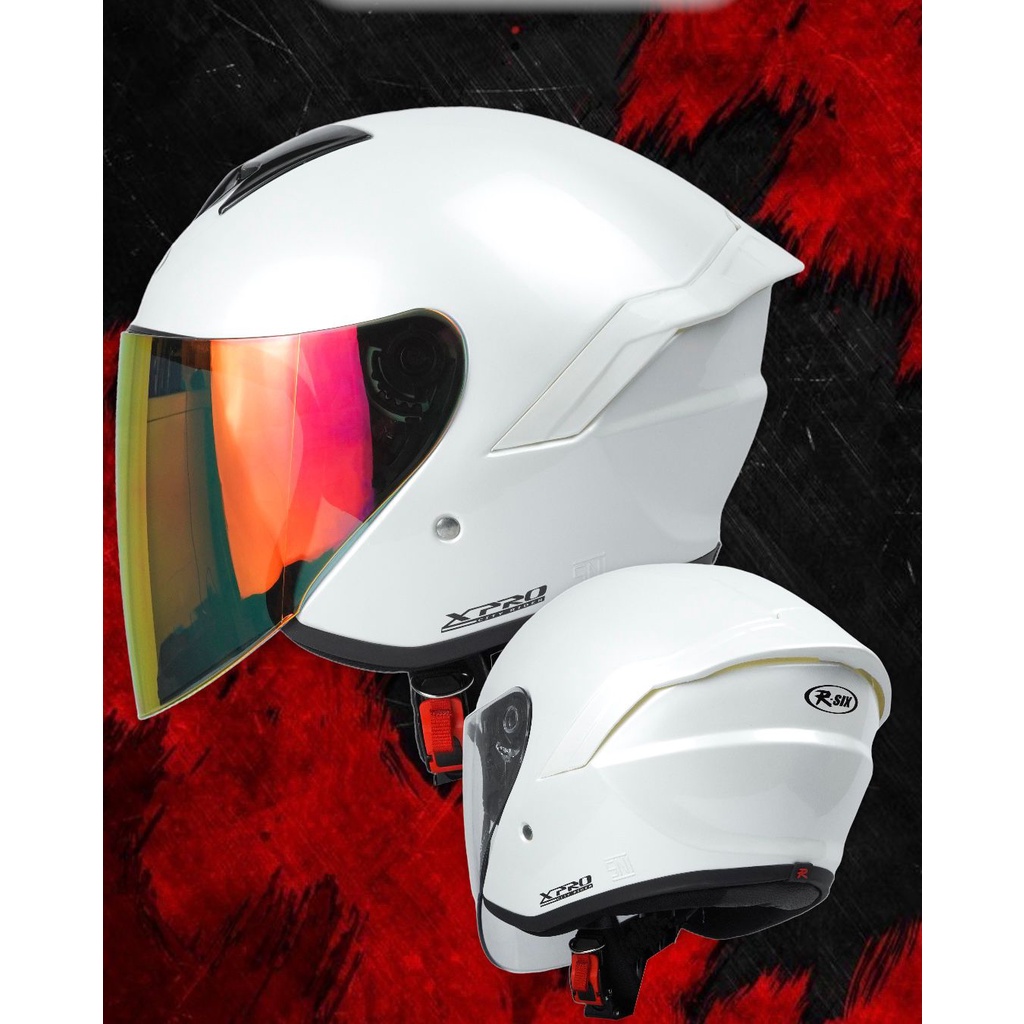 Jual HELM R-SIX HELM HALF FACE Xpro series | Shopee Indonesia