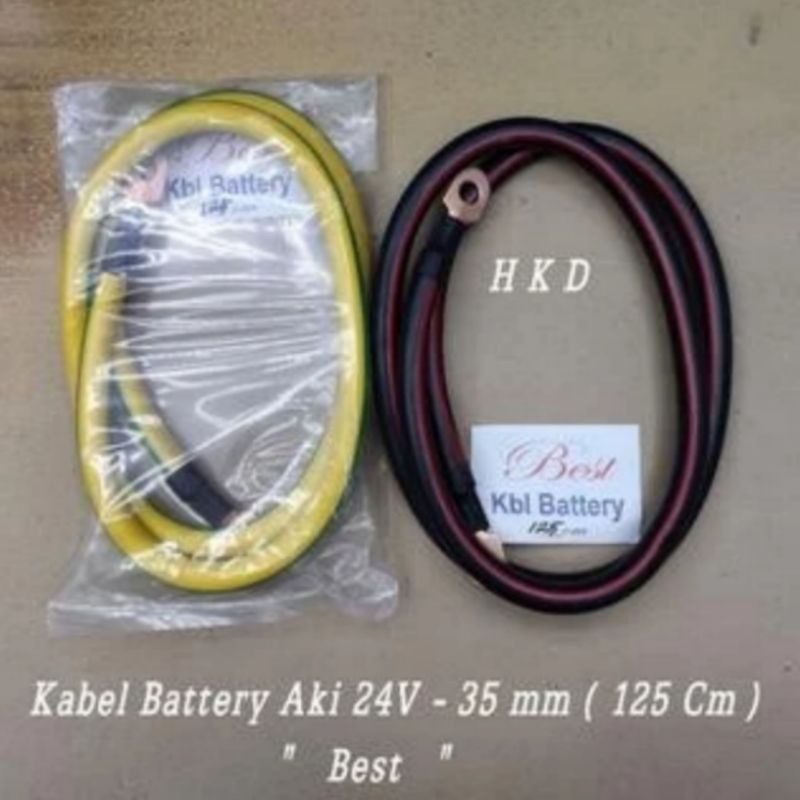 Jual KABEL BATTERY AKI 35MM(125CM)BEST/KABEL BATERAI 35MM(125CM)BEST 24 V | Shopee Indonesia