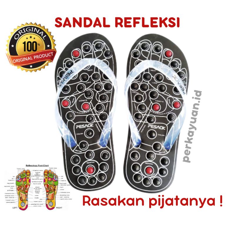 Jual Promo Sandal Jepit Refleksi Kesehatan Sendal Rematik Terapi Herbal ...