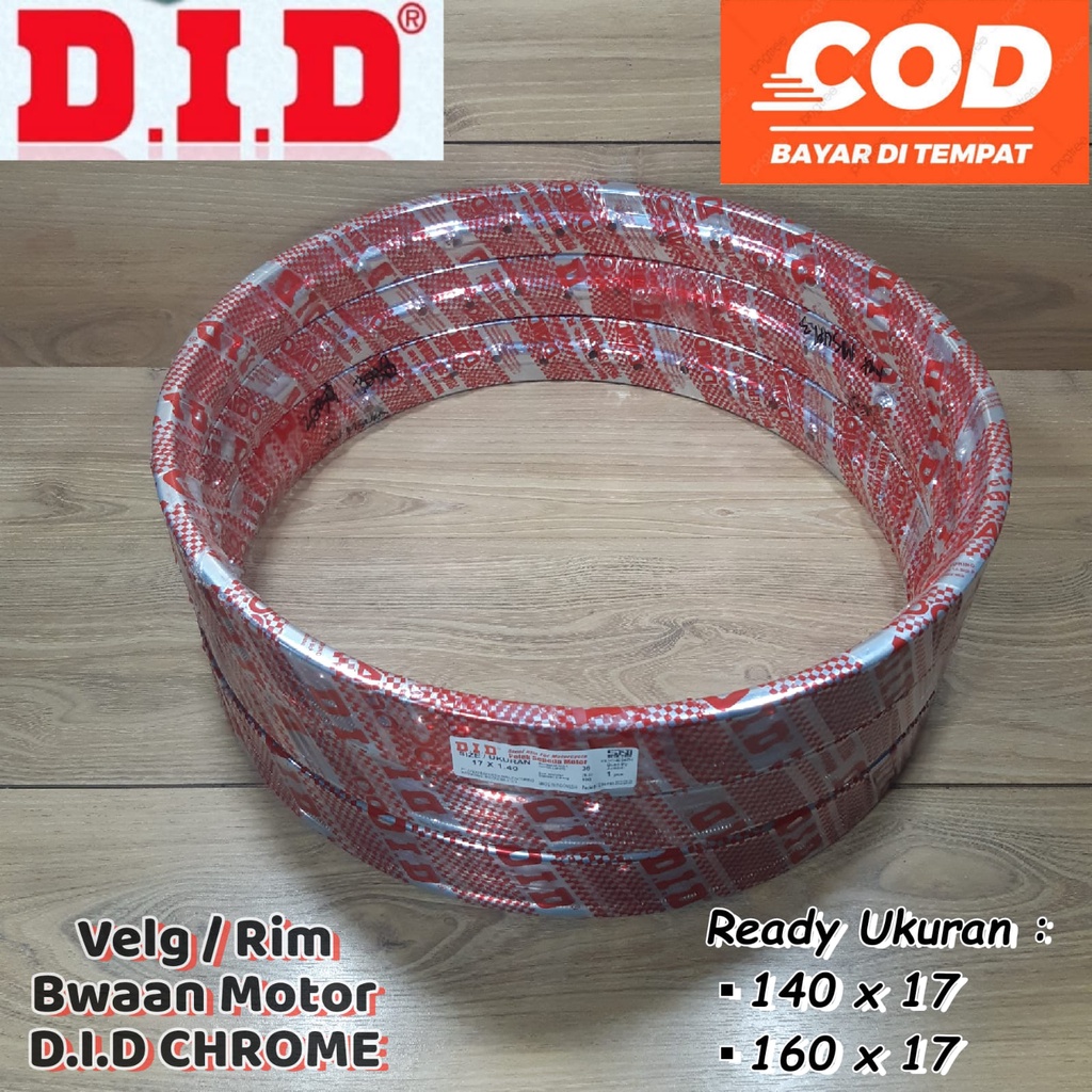 Jual VELG RIM D.I.D CHROME ORIGINAL UKURAN 140x17 & 160x17 HOLE 36 ...