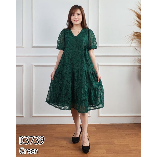 Jual Baju Mini midi dress natal brukat brokat lace mesh terbaru special ...