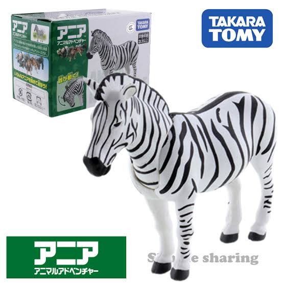 Jual Miniatur Hewan Zebra Takara Tomy Tomica Ania AS-04 Zebra Animal ...