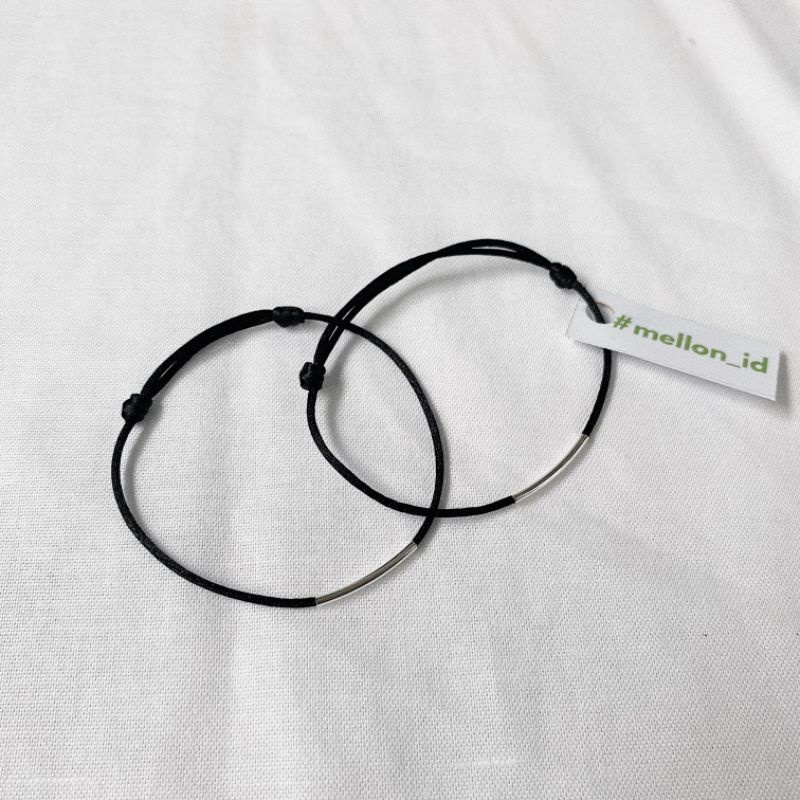 Jual gelang couple pasangan buy 1 get 1 free hitam pria wanita ...