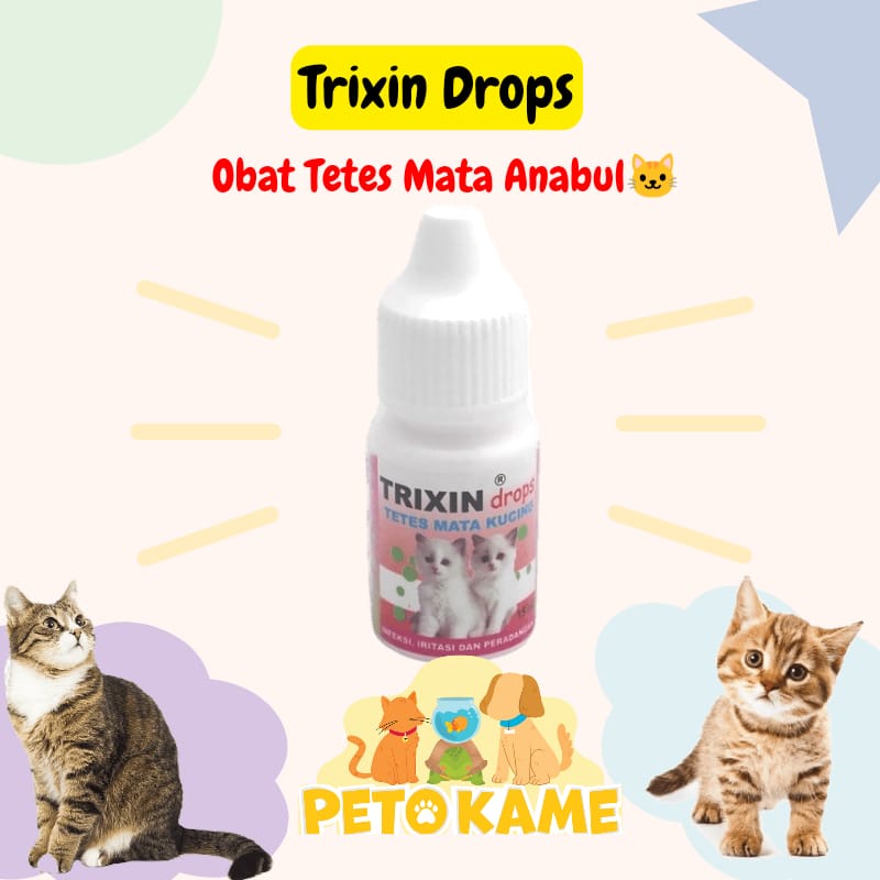 Jual TRIXIN DROPS 10ml | obat tetes mata dan hidung kucing | Shopee ...
